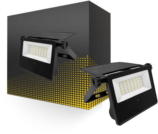 LED Breedstraler Zwart 15W 1300lm 120D - 760 Daglicht | IP65 - Solar - Symmetrisch | bol