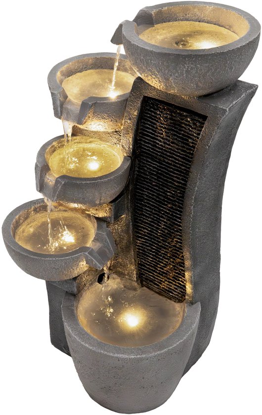 Cascade Buiten Waterornament Elektrisch Tuin Fontein polyresin Grijs x5 ...