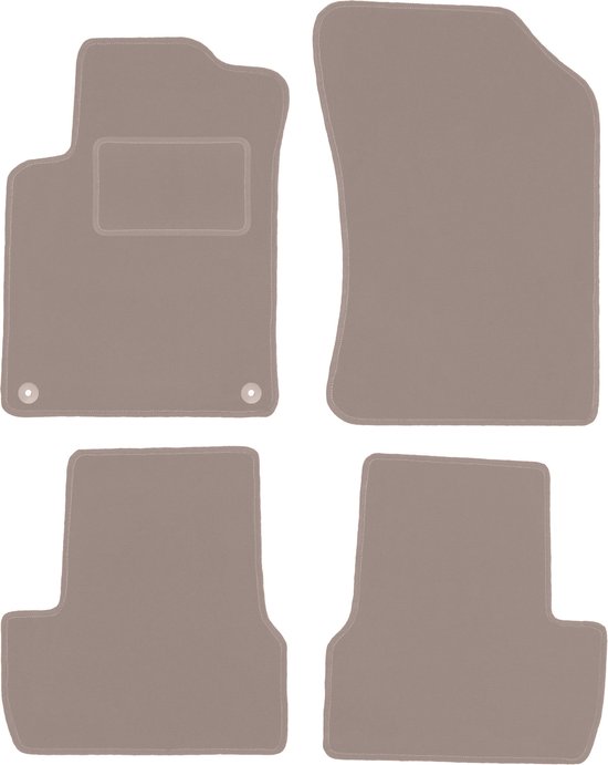 Beige veloursmatten voor: Citroen C3 II hatchback (2009-2016) | bol