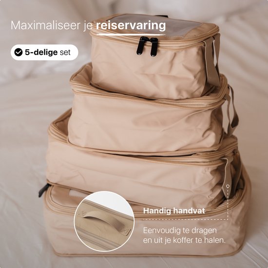 ONYX Compressie Packing Cubes - 5 stuks - Koffer Organizer Set ...