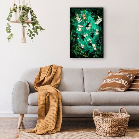 Zakelijke jungle met vallend geld - Geld poster - Posters objecten ...