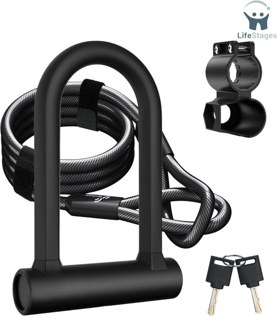 LifeStages - Fatbike Slot - Zwaar Fietsslot Met 1,5 M Kabel Voor ...
