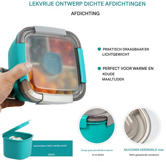 1 stuk To Go Salad Container Lunchcontainer - Lunchbox - Bento Box ...