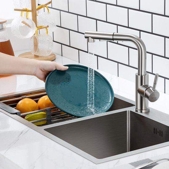 Lonheo max Keukenkraan met Uittrekbare Uitloop - Keukenmengkraan - Handdouche -... | bol