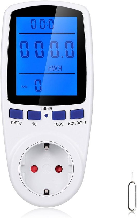 Power Outlet Meter with LCD Backlight for Balcony Power Plants - Energy ...