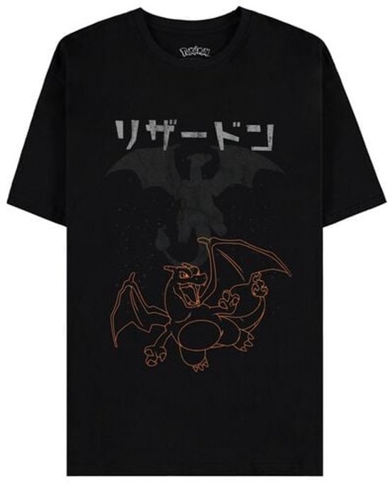Pokémon Charizard T-shirt zwart L Katoen - Fan merch, Gaming | bol