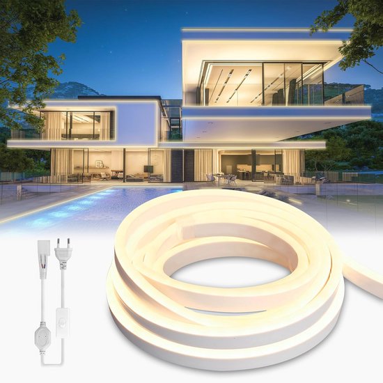 20M Waterdichte Neon LED-strip voor Buiten - 120 LED's/M - Flexibele ...