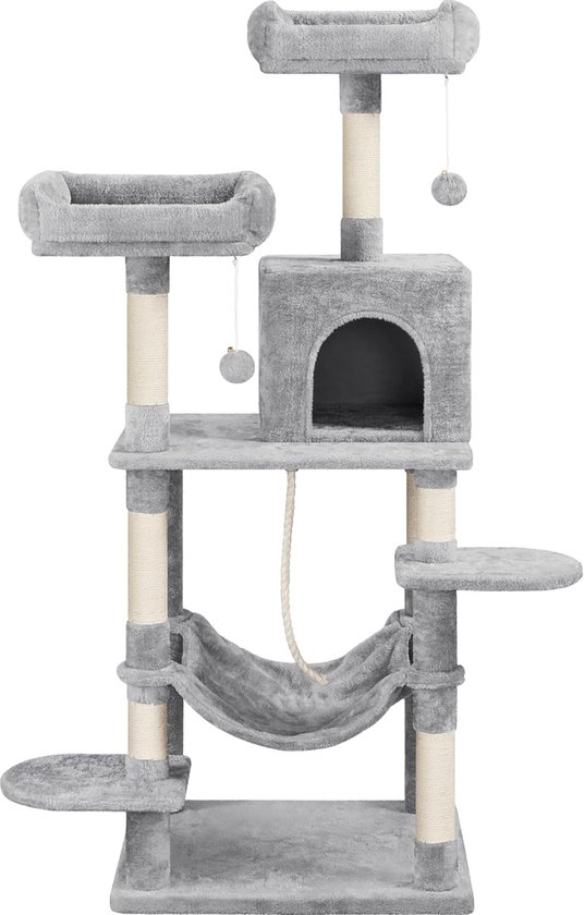 Kattenklimboom met Hangmat en Krabmat - Stabiliteit en Speelplezier ...