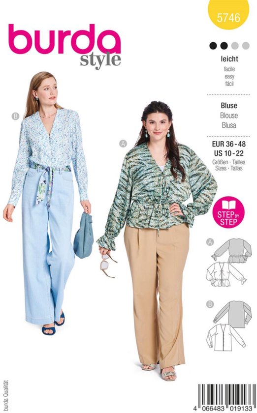 Burda Naaipatronen Dames - Maat 48/Maat 46/Maat 44/Maat 42/Maat 40/Maat ...