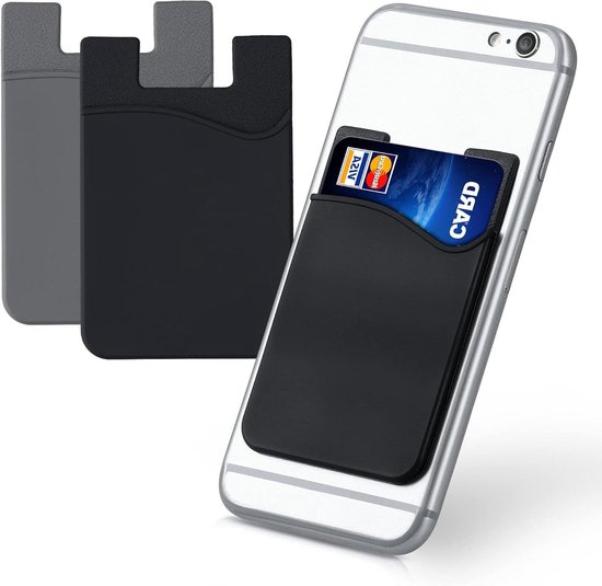 3 x Self-Adhesive Card Holder for Phone Silicone Case for Smartphone ...