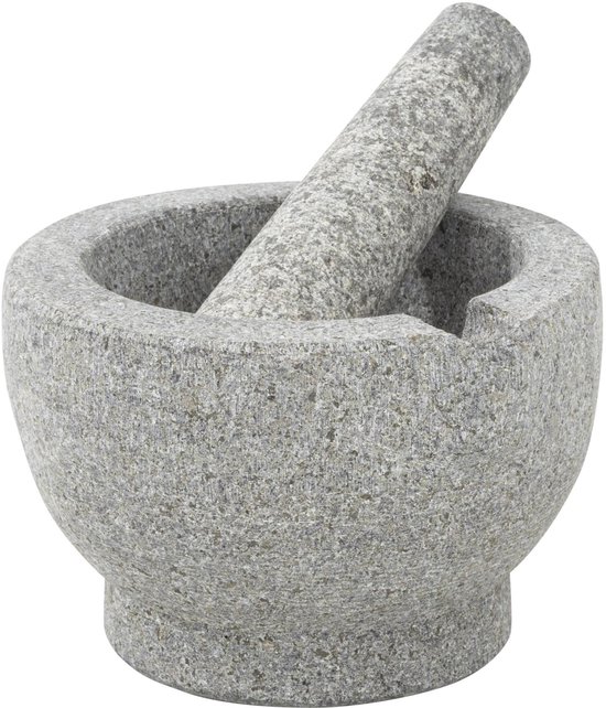 Haushalt 14074 - Vijzel met stamper - graniet - 15 x 11 cm | bol