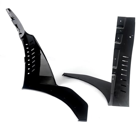Front Splitter Winglets - Stage 3 - Gloss Zwart - Voor Corvette C7 Z06 ...