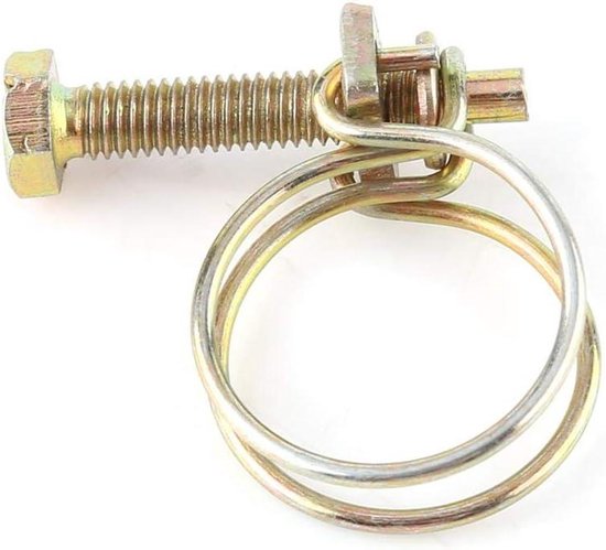 Double Wire Hose Clamps - Adjustable Water Hose Barb Clamp Tube Clip ...