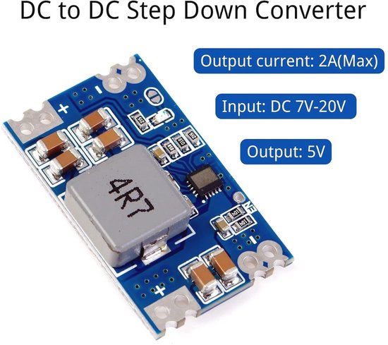 DC-DC Step Down Converter 7-20V naar 5V - Mini Spanningsomvormer (Set ...