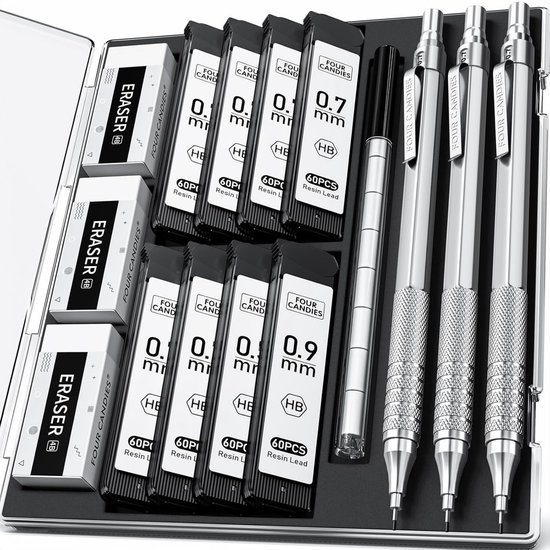 Hervita Luxe Vulpotloden - Volledig metalen behuizing - 0.5, 0.7, 0.9 ...