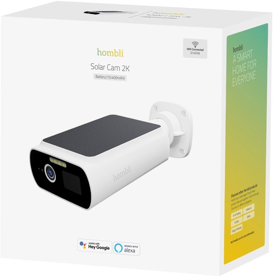 Hombli Solar Cam 2K - Beveiligingscamera voor buiten - Gekleurd ...