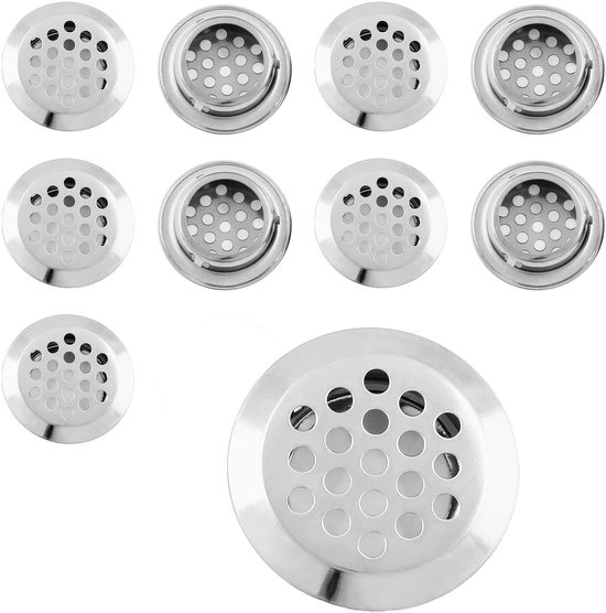 10 stuks ronde luchtroosters - Ronde ventilatieroosters in de dakrand ...