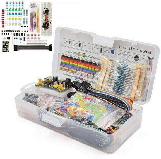 Elektronische Component Starter Kit - Breadboard LED Zoemer Weerstand ...