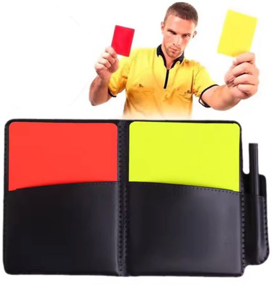 CHPN - Scheidsrechterset - Set met scheidsrechter kaarten - Rode kaart ...