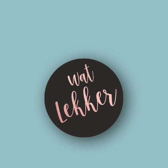 Wensetiket Wat Lekker zwart -Sticker-Etiket- 250st. | bol