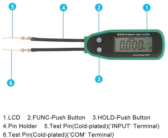 SMD-Tester 3000 - Smart Digital Handweerstand Capaciteit Meter/ESR ...