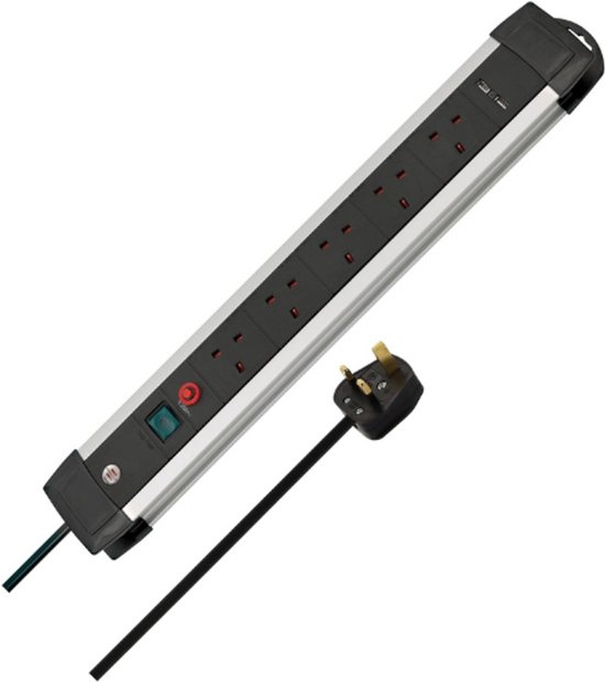 Premium-Alu-Line-Fb-5-Voudige-Verlengkabel-Met-2-Usb-Poorten-Met ...