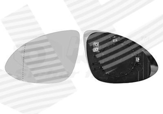 Van Wezel - SPIEGELGLAS MET PAD VOOR PORSCHE CAYENNE 92A 2014-2017 ...