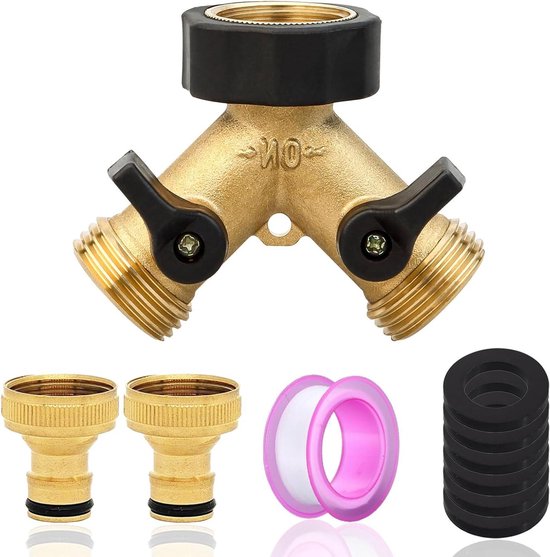 Trankielo - 3/4 inch 2-weg waterverdeler voor wasmachine en vaatwasser met Y-verdeler | bol