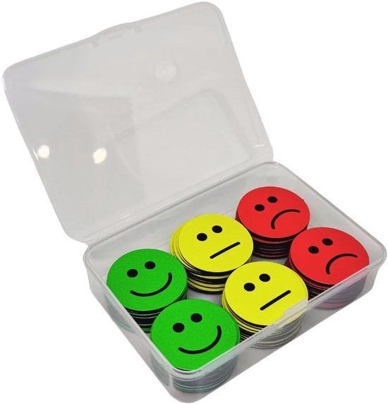 Set van 90 smileys magneten voor communicatie en creativiteit | bol