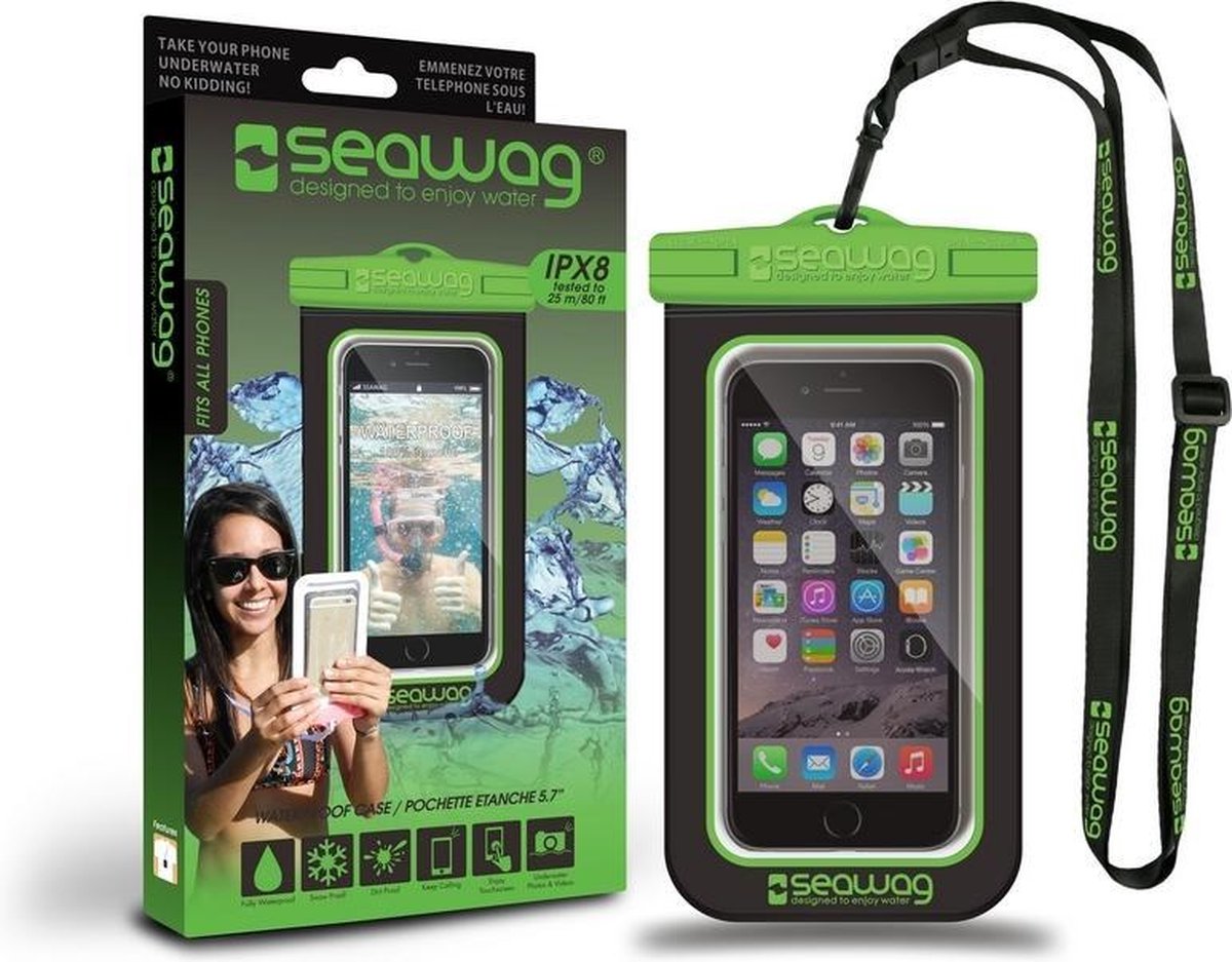 Waterproof Case For Smartphone Black & Green | bol.com