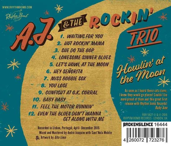 Howlin' At The Moon, A.J. & The Rockin' Trio | CD (album) | Muziek ...