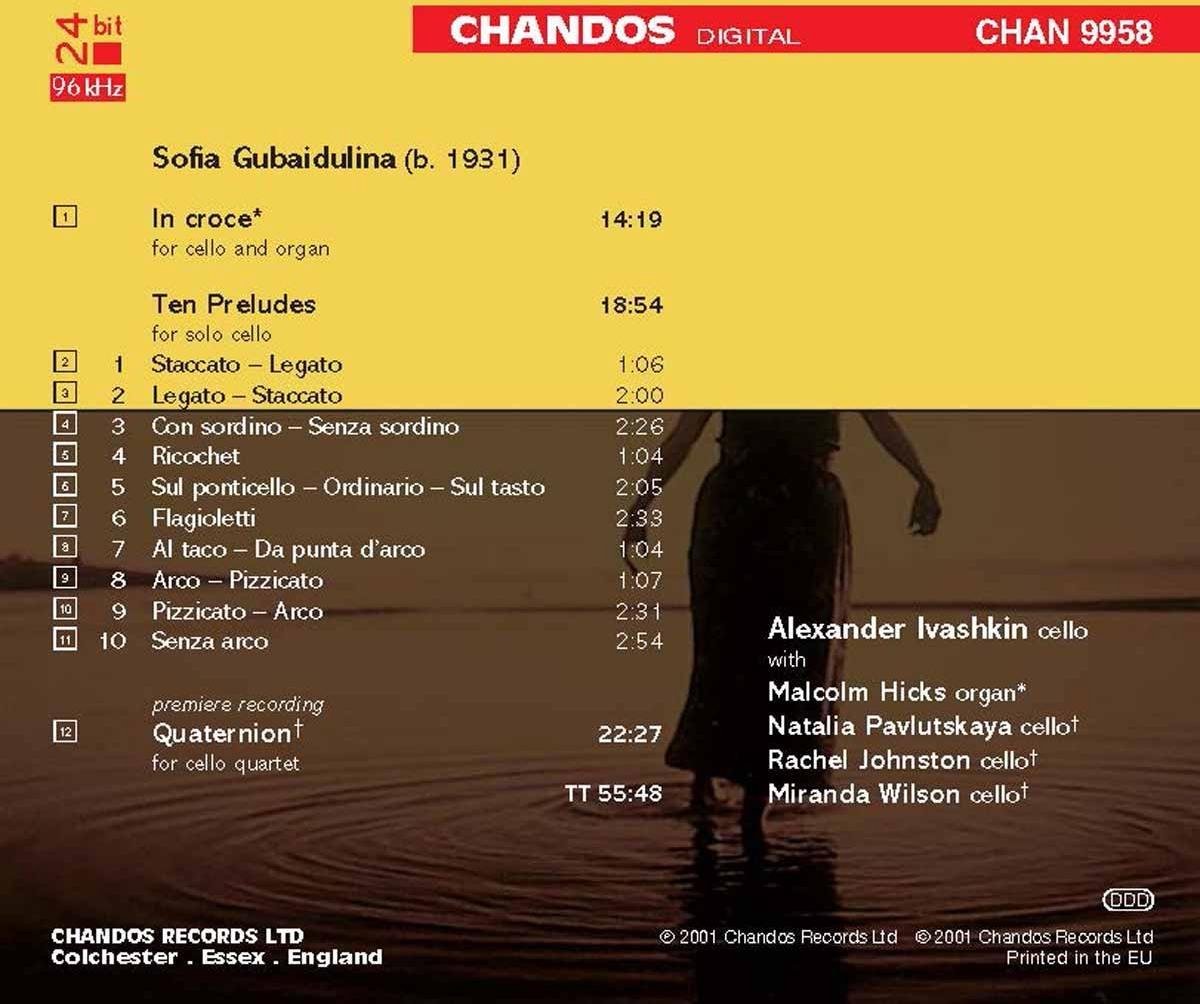 Gubaidulina: In croce, Quaternion, Ten Preludes / Alexander Ivashkin et ...