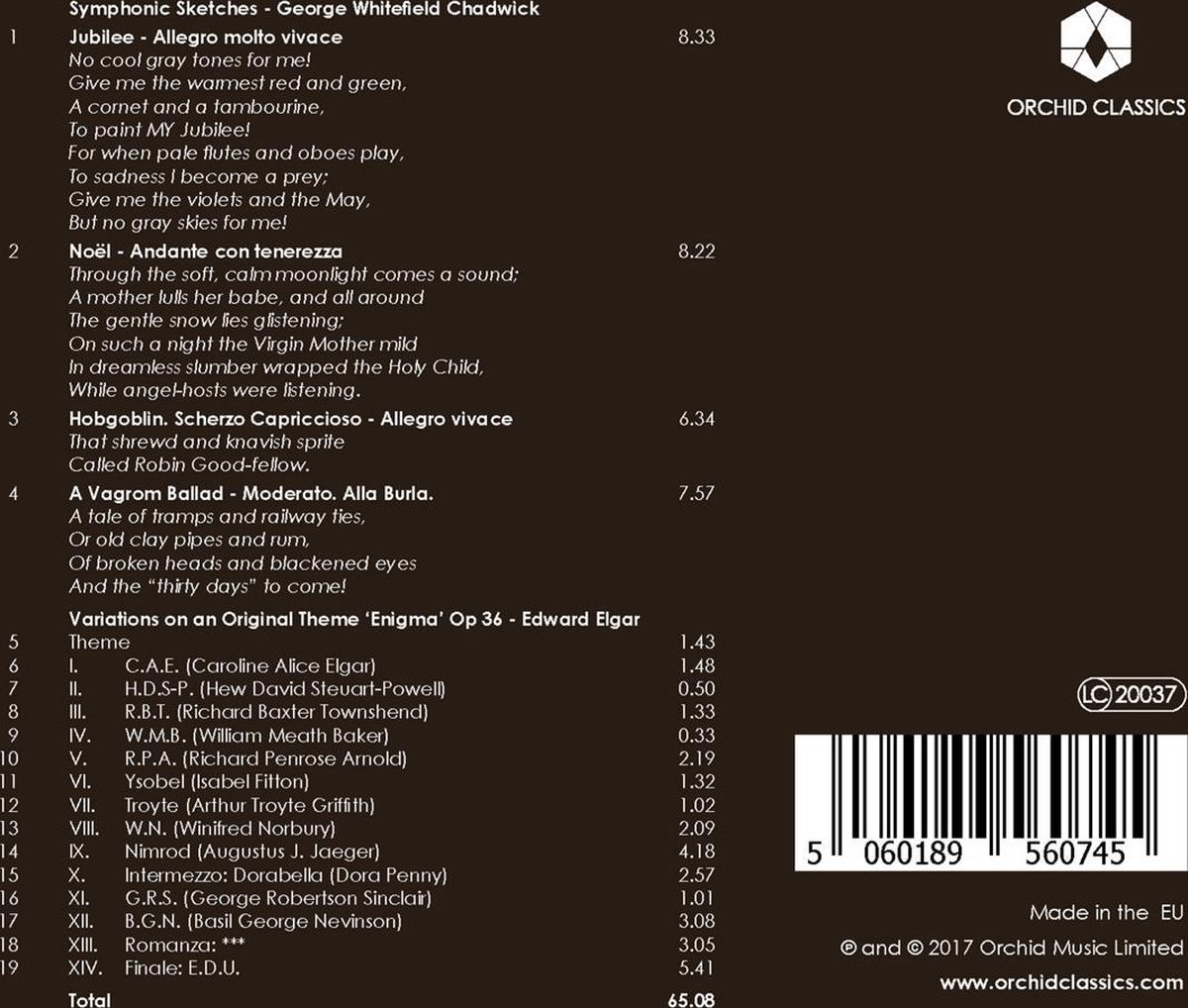 Elgar / New England Con, BBC National Orchestra Of Wales, Andrew ...