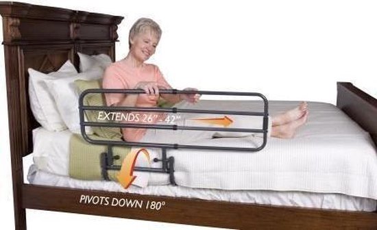 Bedgreep Pivot rail - handgreep - bedhek - neerklapbaar | bol.com