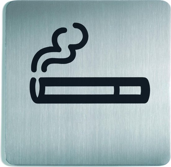 RVS Pictogram 150x150mm roken toegestaan | bol