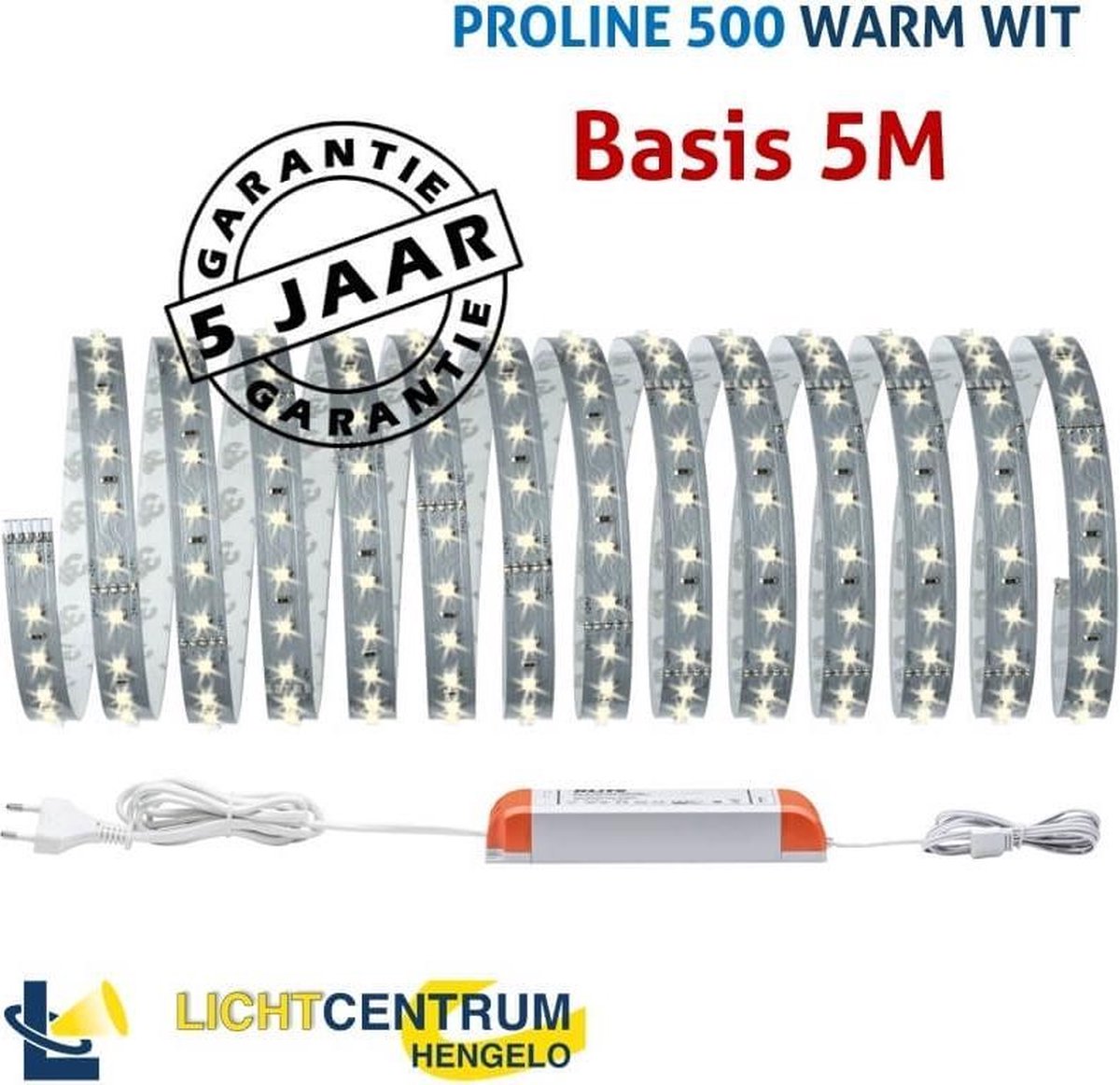 PROLINE 500 LED-strip basispakket 5 meter (max. 10m) | Warm wit | bol