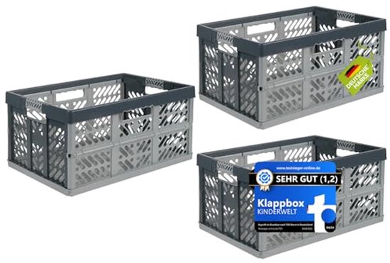 Klapbox 45L - Inklapbare Vouwbox voor Thuis en Kantoor - Robuust en ...