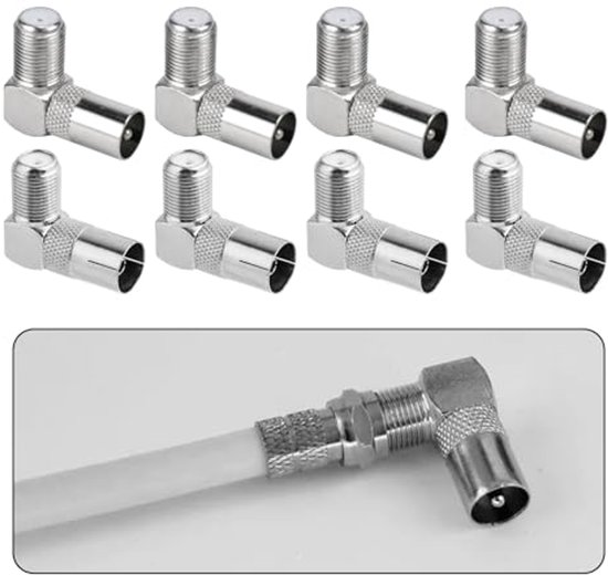 8pcs 90 Degree F Type Bus to PAL Plug/Socket, Right Angle Adaptor ...