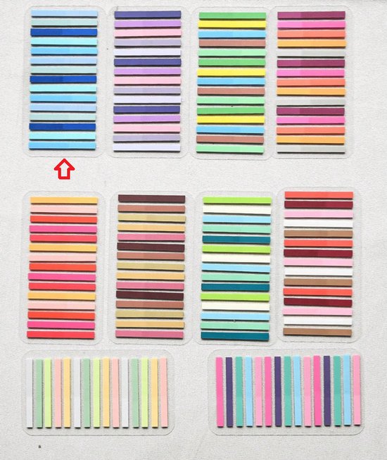 Index Tabs Sticky Notes – 300 stuks – 5 kleuren – Frostbite Blauw ...
