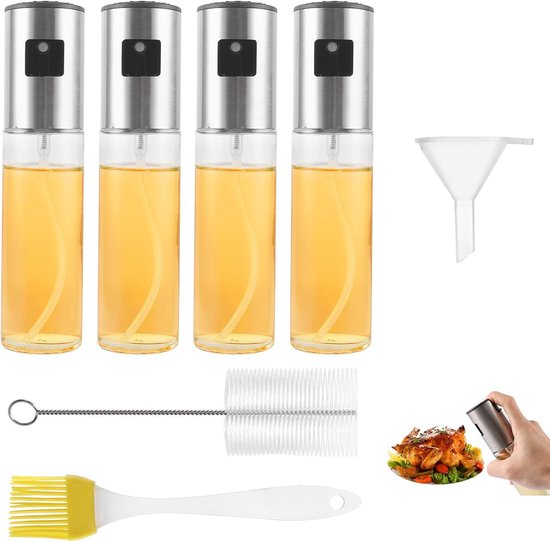 4 pieces olie sprayers voor koken - 100 ml olie spray fles - air fryer ...