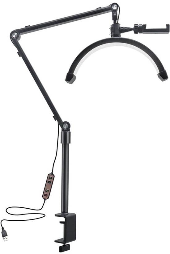 Azomor® Dimbare LED-lamp met halve maan vorm en verstelbare kleurtinten ...