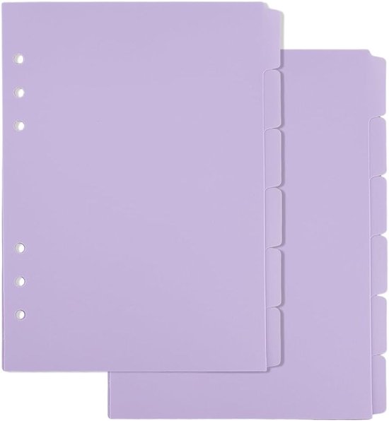 2 Sets 14 Sheets A5 Index Binder Dividers - Witte Plastic Binder ...