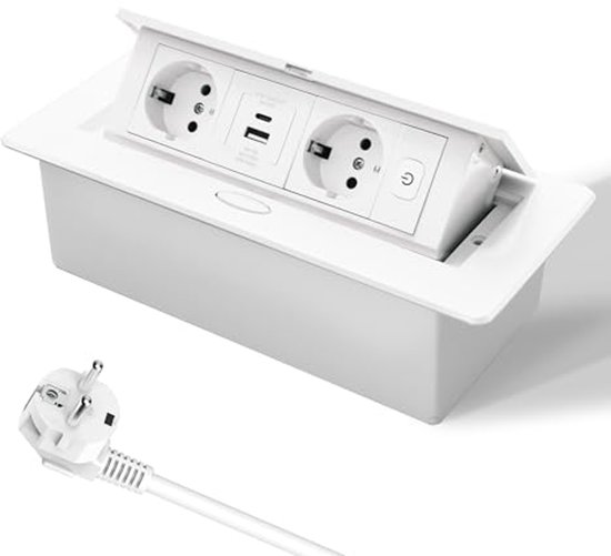 USB-C Quick Charge Inbouw Tafelstopcontact met Schakelaar - Flexibele ...