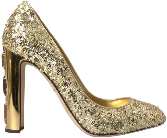 Sequin Heels Elegant High Heel Wo - Gold Pumps | bol