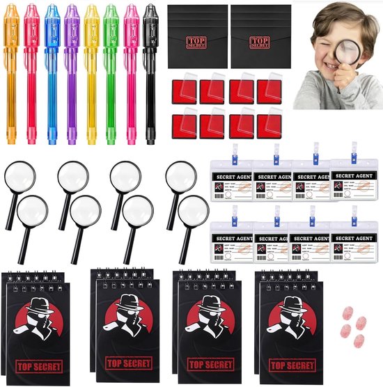 48 Stuks Kinder Detective Speelgoed Spion Set - Detectivespel voor ...