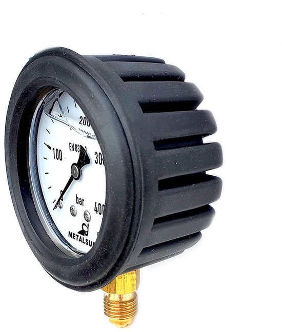 Metalsub Technical Air 63 Mm 0-400 Bar Manometer Zwart 63 mm | bol
