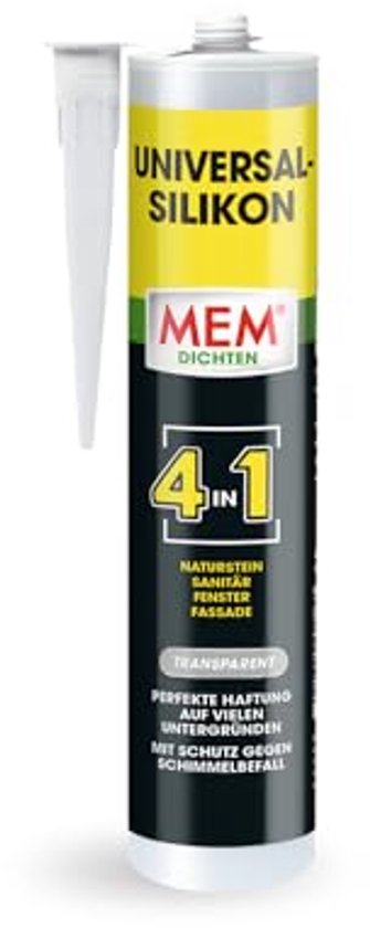 Universele siliconenkit 4-in-1 voor natuursteen, sanitair, ramen en ...