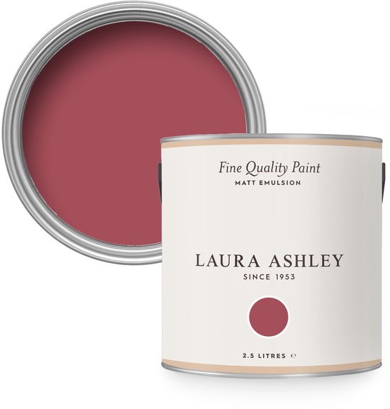 Laura Ashley Muurverf Mat 2.5L Pale Rood/Paars | bol