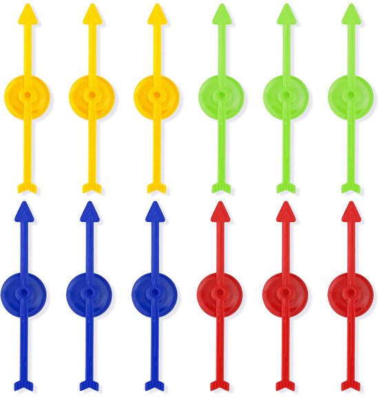 12pcs Arrow Game Spinners, 10cm 4 Colors Plastic Spinners for Classroom ...