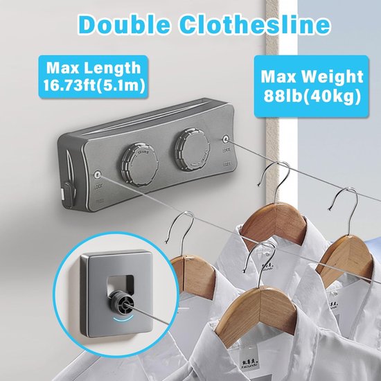 Extendable Clothesline to Wall - Retractable Wall Mounted Clothesline 5 ...